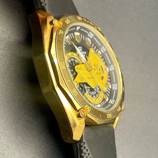 Casio Edifice Stylish Men's Watch Tachymeter Gold EF-550 | WatchCharts ...