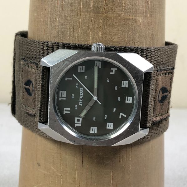 Nixon The Scout Men 5E Field Nylon Bund Strap Quartz Analog 35mm Watch ...