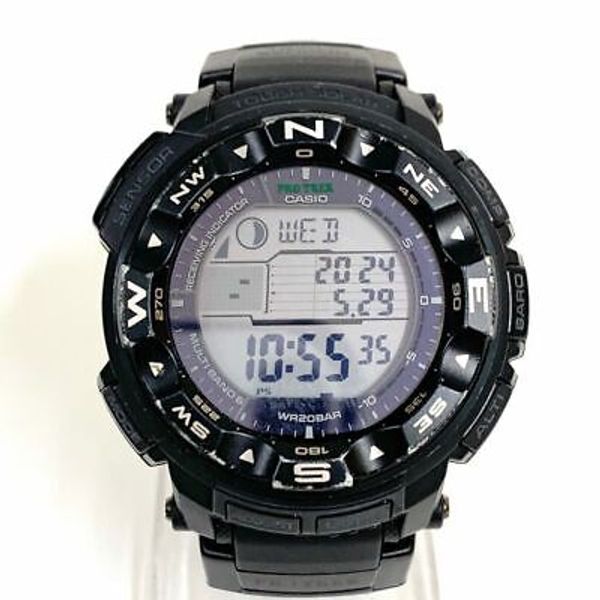 Casio PRW-2500 Protrek Triple Sensor Tough Solar Watch Black Used from Japan | WatchCharts ...