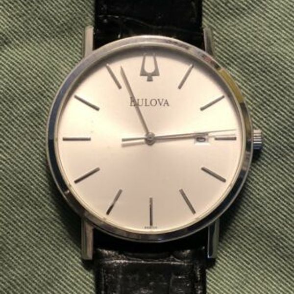 Men’s 2008 Bulova Classic Quartz Silver Dial Watch with Date - Model ...