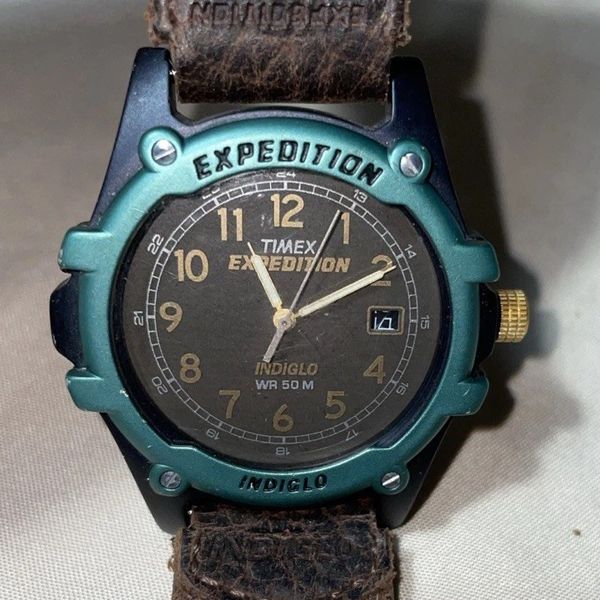 Timex Expedition Indiglo,WR50, batteria fresca, cinturino originale ...