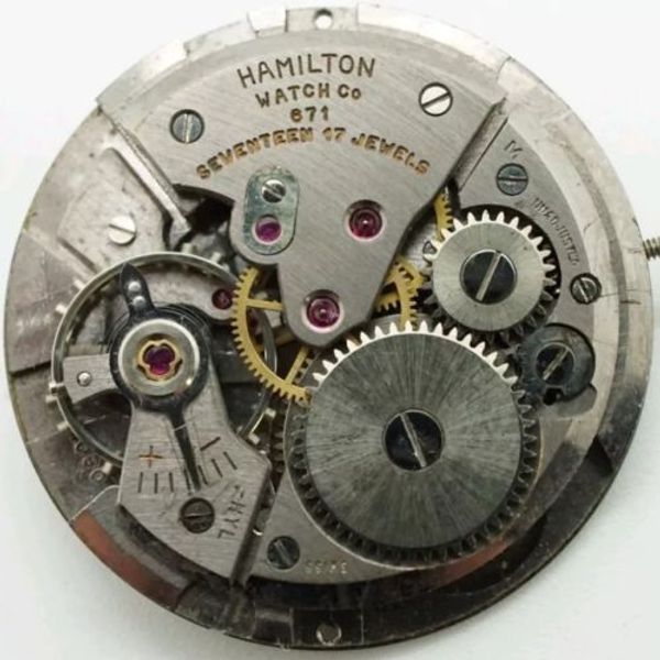 Vintage Hamilton Cal. 671 17 Jewel watch movement running | WatchCharts ...