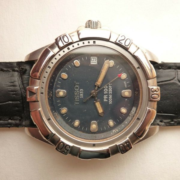Tissot PR 100 Quartz P363/463 Sapphire Glass Rotating Bezel Swiss Men's ...