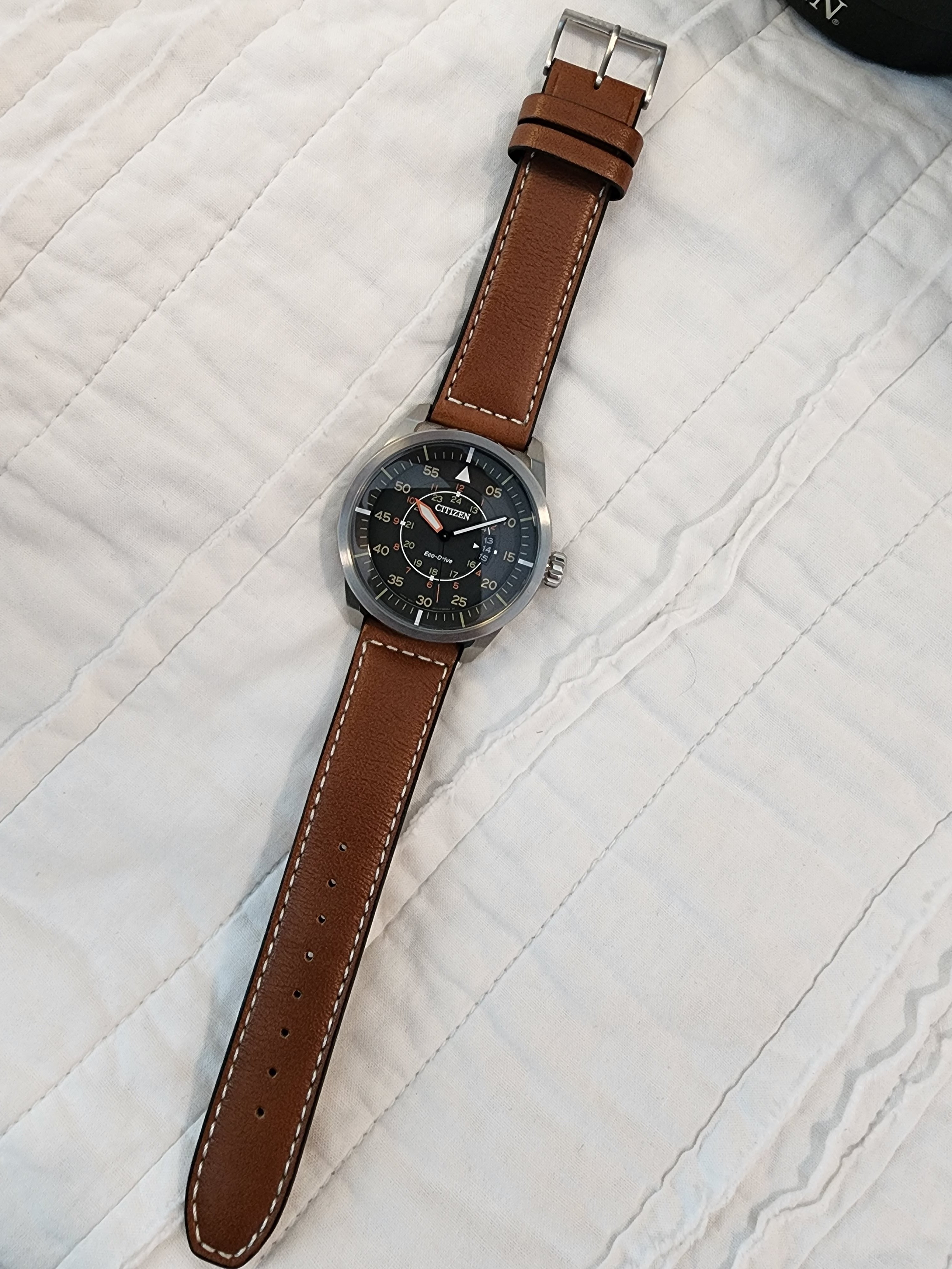 [$100 USD] Citizen Avion dark grey pilots watch AW1361-0H | WatchCharts ...
