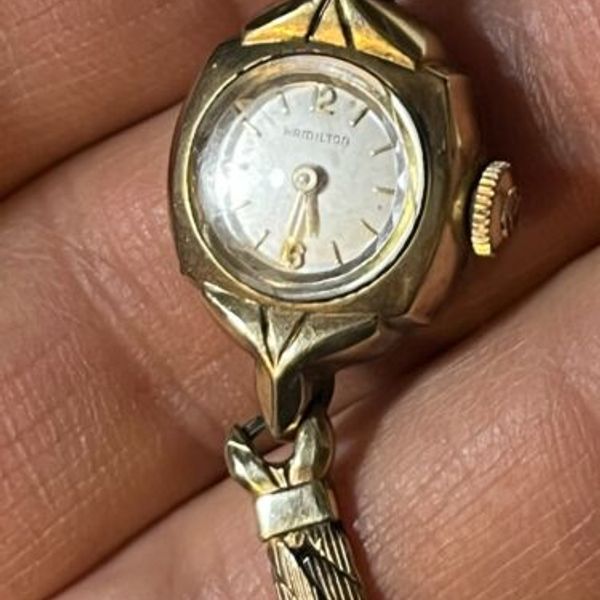 Vintage Ladies Hamilton 10k RGP Wristwatch 1960â s ? Running Nice Watch ...