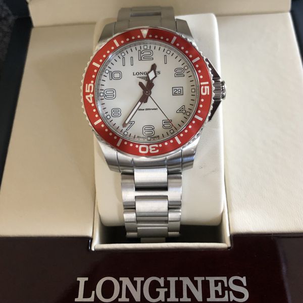 [$750 USD] Longines Hydroconquest - Rare Red Bezel White Dial | WatchCharts