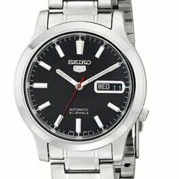 Seiko 5 Automatic SNK795 Black Dial Stainless Steel Men's Watch ...