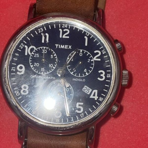 Timex Weekender Chronograph 40mm Menâ s Watch Used | WatchCharts ...