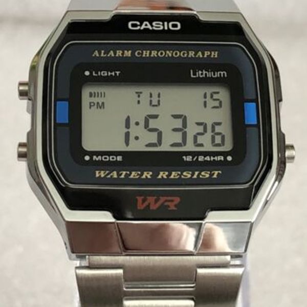 Classic Casio A163W Men's Digital Silver Watch. | WatchCharts Marketplace