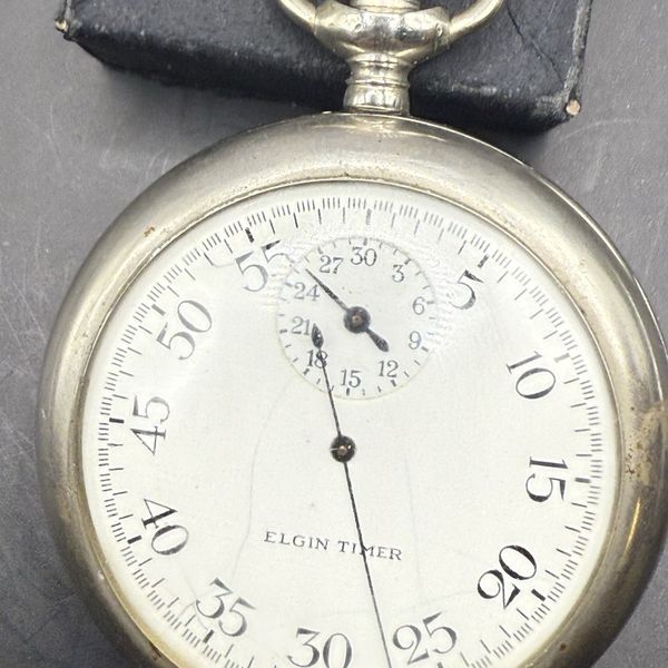 ELGIN 1940'S US ARMY WWII A-8 BOMB Timer Jitterbug RUNS & STOPS READ ...