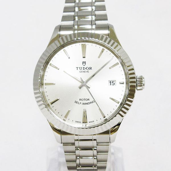 [TUDOR] Tudor Watch Style Date White Gold Bezel Dress Watch Silver 38mm ...