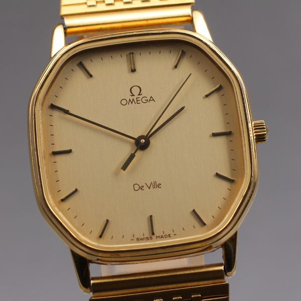 Vintage 1982 [Near MINT] Omega De Ville Cal.1417 29mm Quartz Gold ...
