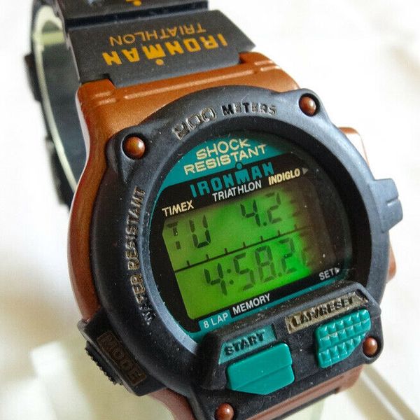 1997 Vintage Timex Iron Man Triathlon 8 Lap 746 Mens Watch Ironman 97 ...