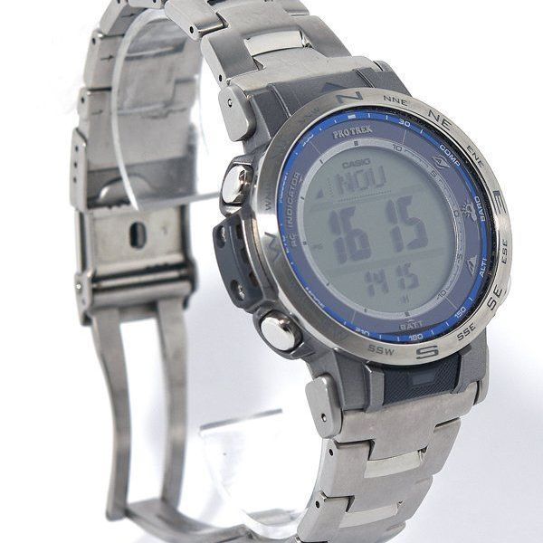 CASIO PRO TREK PRW-31YT-7JF Solar Atomic Radio Titanium Digital Men ...