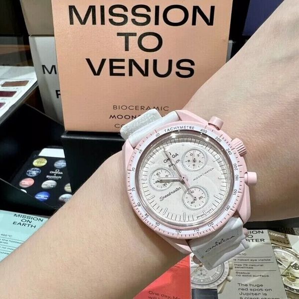 New Swatch x Omega Bioceramic Moonswatch Mission To Venus Watch -with ...