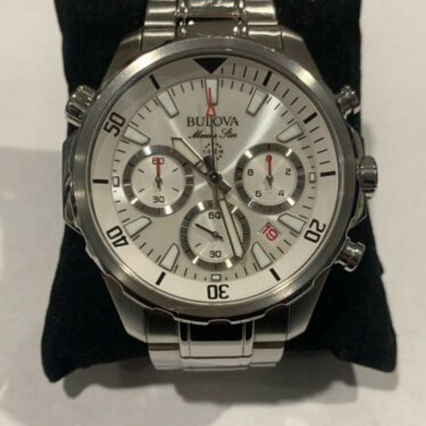 Bulova Marine Star Men's Chronograph Six Hand Calendar 43 mm Watch ...