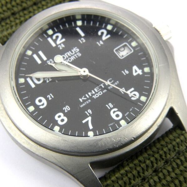 Men's Lorus by Seiko Military Field Kinetic Watch - 100m | WatchCharts ...