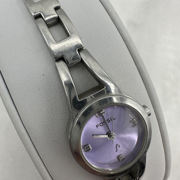 FOSSIL f2 Stainless Steel Pink/Purple Dial Bracelet Watch, ES9379 - NEW ...
