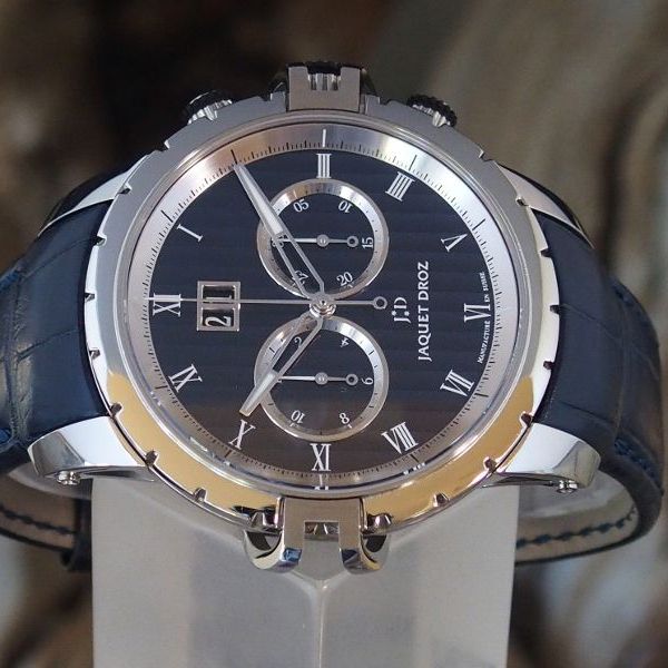 FS: Jaquet Droz SW Chronograph J029530201 Blue Dial Exc Cond B&P ...