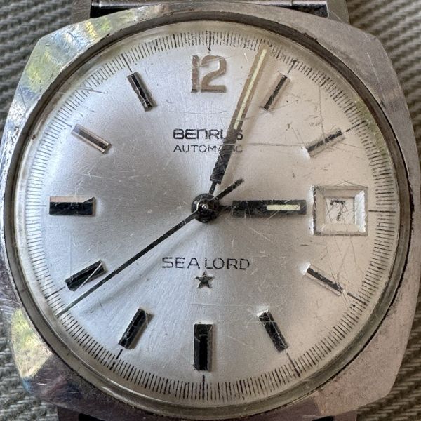 Vintage Swiss Made Benrus Sea Lord Automatic Menâ s Wristwatch and Flex ...
