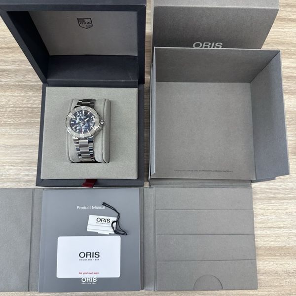 Oris Aquis upcycle 41.5mm Watch #01 733 7766 4150-Set | WatchCharts ...
