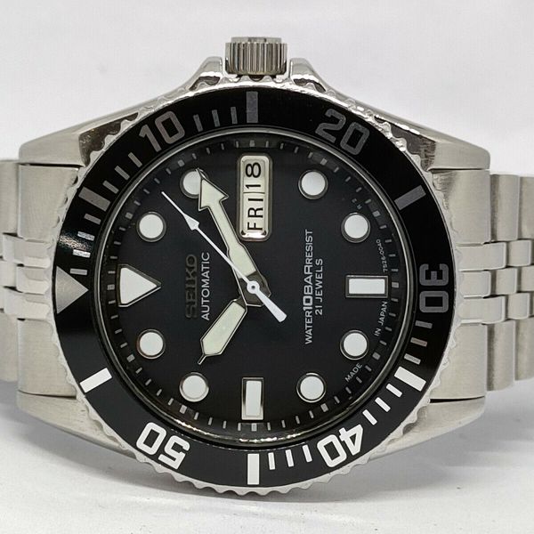 SEIKO DIVER 7S26-0040 SKX031J SUBMARINER 10 BAR AUTOMATIC MENS WATCH ...