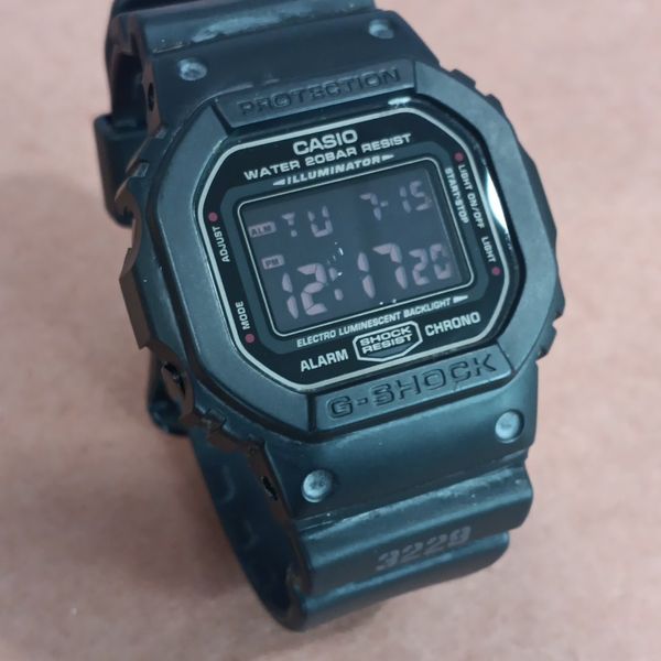 Casio G-SHOCK Matte Black Men's Digital Watch 200M 3229 DW-5600MS ...