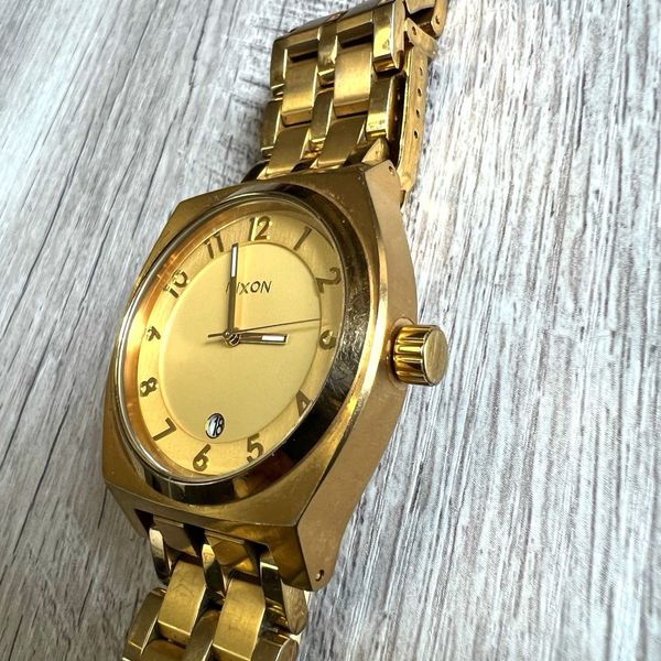 NIXON OWN IT MONOPOLY GOLD TONE Watch. NEW BATTERY | WatchCharts Marketplace