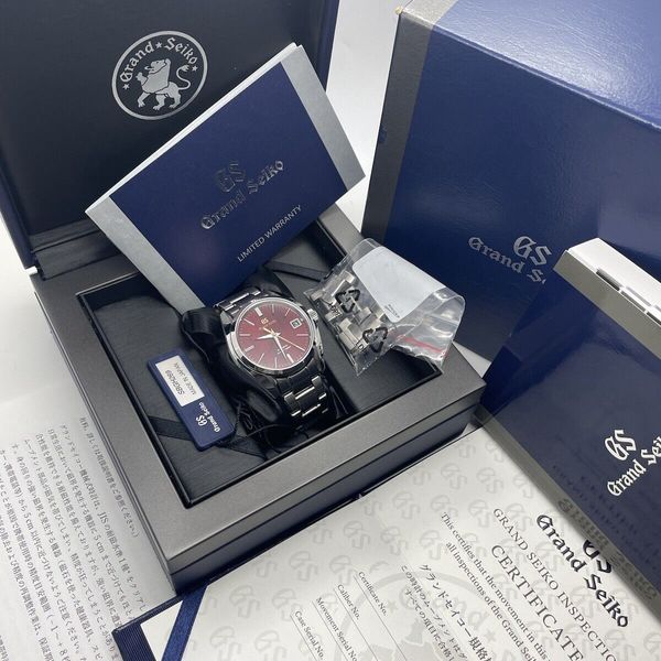 Grand Seiko Heritage 'Autumn' Men's Limited Red Dial Steel Watch ...