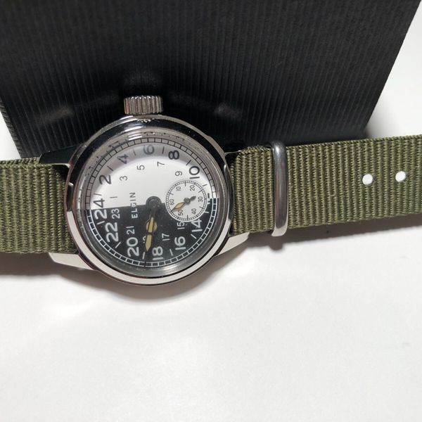 WW2 Elgin Military 24 hour Day/Night Watch | WatchCharts Marketplace