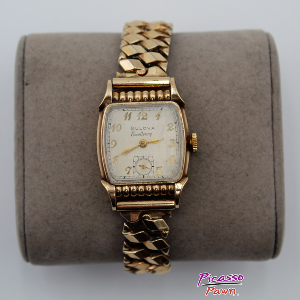 Vintage Bulova Mens Excellency Watch 10k Gold Filled with Expandable ...