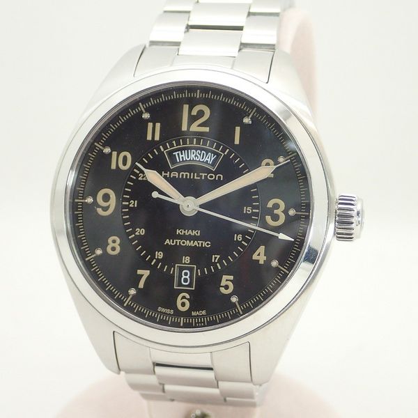 Hamilton [HAMILTON] Khaki Field Day Date SS Automatic See-Through Back ...