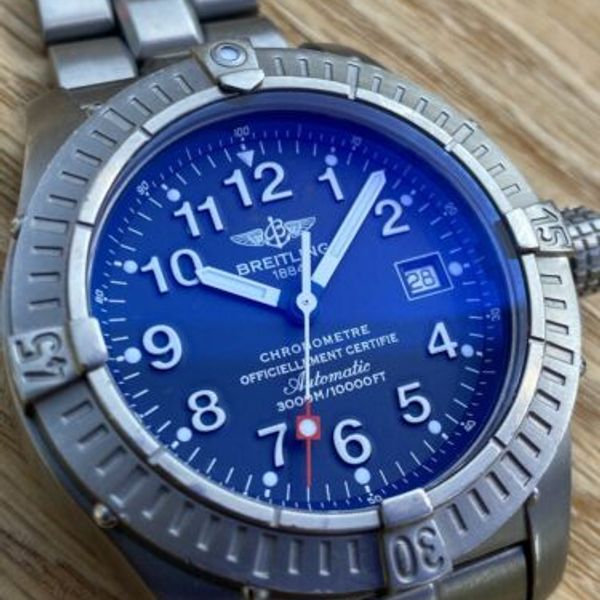 Breitling Seawolf Titanium Blue Dial Deep Diver - Iconic Mid-2000s ...