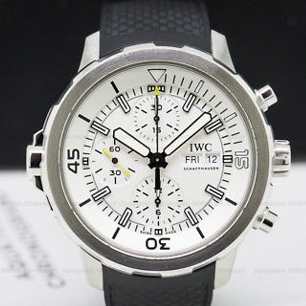 IWC IW376801 Aquatimer Chronograph SS / Rubber Silver Dial BOX + PAPERS ...