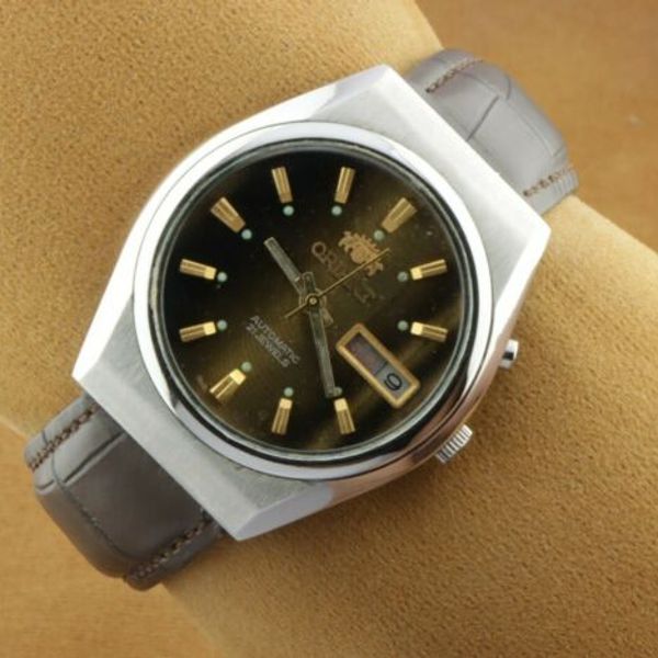 VINTAGE ORIENT 46961 MENS AUTOMATIC JAPAN WORKING WRIST WATCH 36MM ...