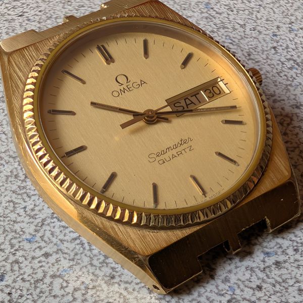 c1980's OMEGA SEAMASTER DAY DATE CAL. 1425 QUARTZ WRISTWATCH~TICS ...