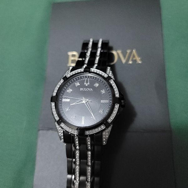 Bulova Mens black Crystal Watch 98k109 mens 42mm $750 New | WatchCharts ...
