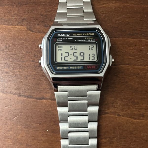 Casio 593 A158W Made In Thailand | WatchCharts Marketplace