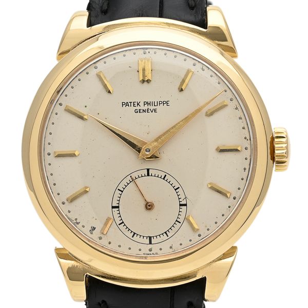 Patek Philippe PATEK PHILIPPE Calatrava 1491 watch YG leather GP hand ...