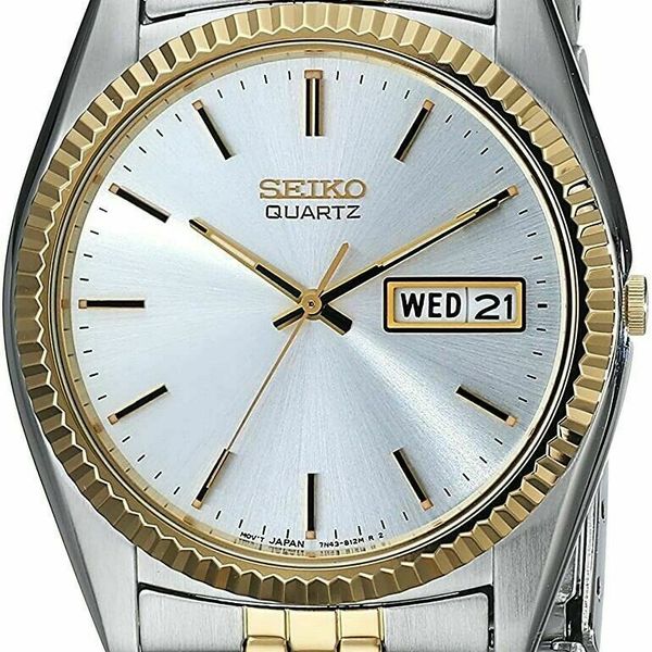 Seiko SGF204 Men's 36mm Stainless Steel Two-Tone Quartz Watch | WatchCharts Marketplace