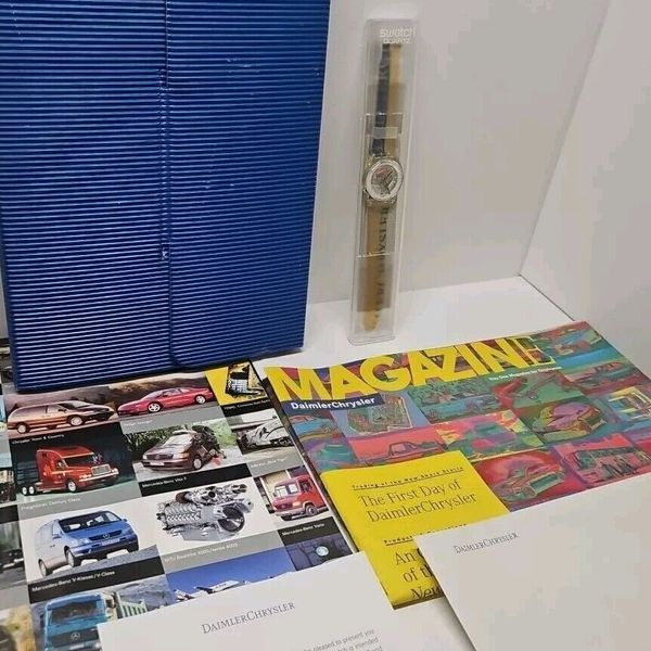 Daimler Chrysler Swatch Watch First Day Set with Poster and Magazine ...