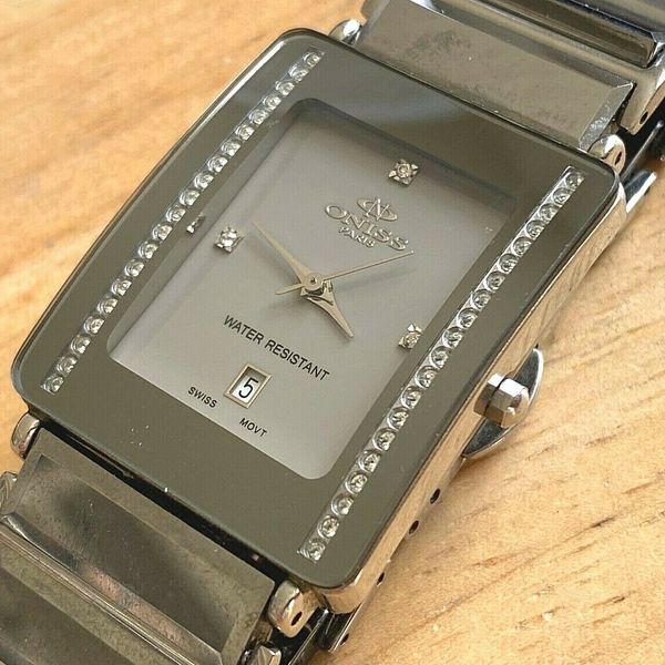ONISS Paris ON319-1M Men 30m Tungsten Swiss Analog Quartz Watch~Date ...