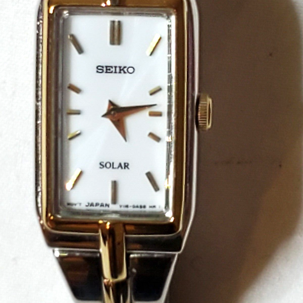 Seiko Women's Watch V116-0AH0 Solar Two Tone S. Steel Petite Running ...