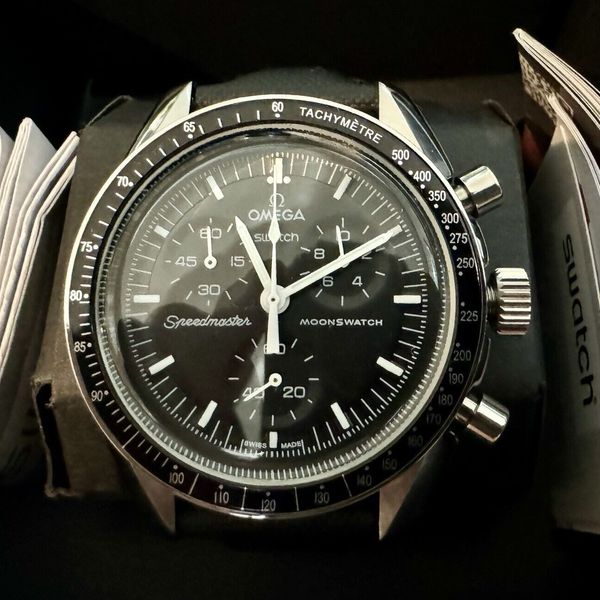 Swatch Omega Mission to the Moon Stainless Steel Case Mod Moonswatch ...