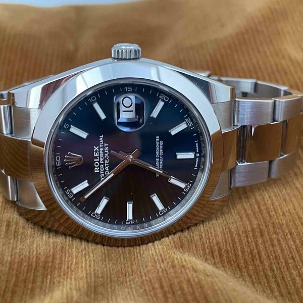 FS: Rolex Datejust 126300, Blue, Stick Markers, Smooth Bezel, Oyster ...