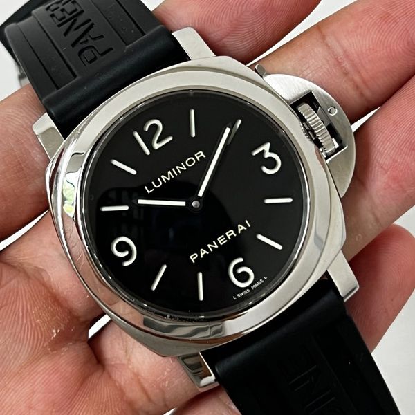 CLASSIC 44mm PAM00112 Panerai Luminor Base Pam open display case back ...