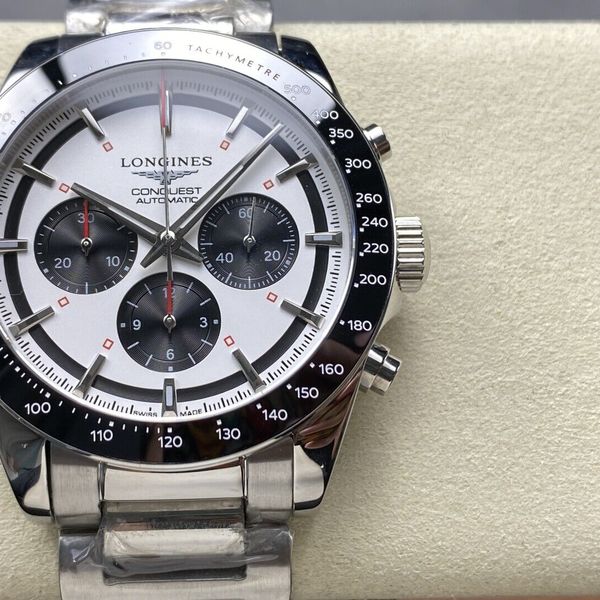 Longines Conquest automatic mechanical men's watch white dial ...