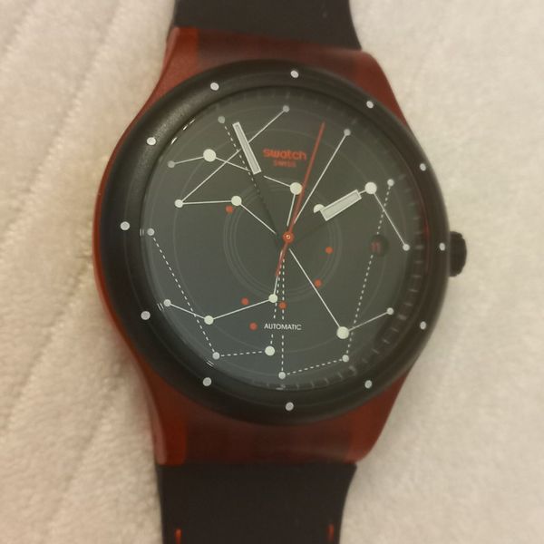 Orologio Swatch automatic System 51 Red | WatchCharts Marketplace