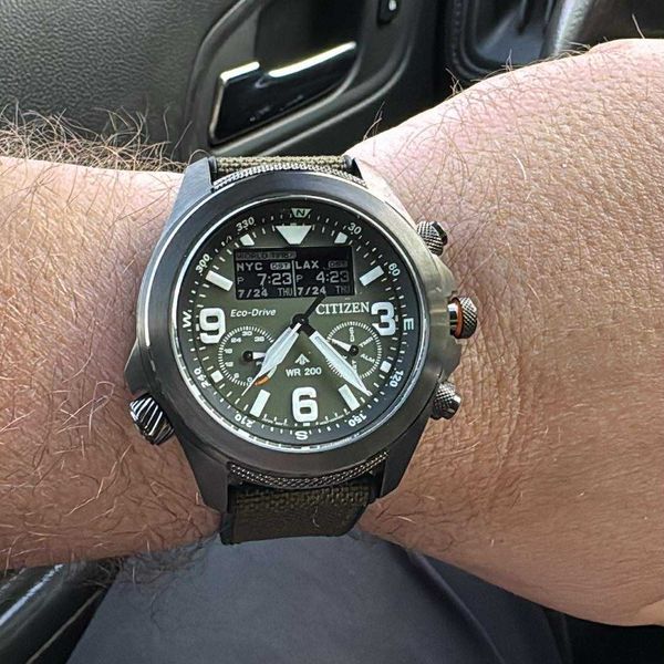 Citizen promaster land MIP Ana/dig green dial with full kit ...
