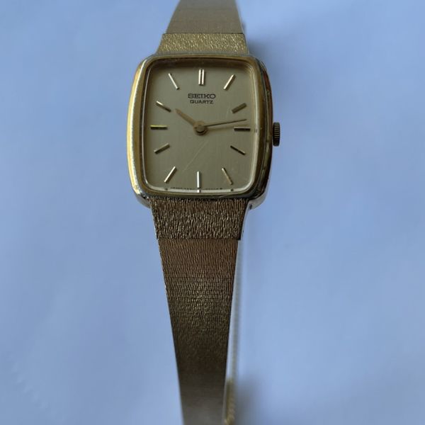 VINTAGE SEIKO Quartz GOLD coloured Bracelet Watch 2320-5220 ...